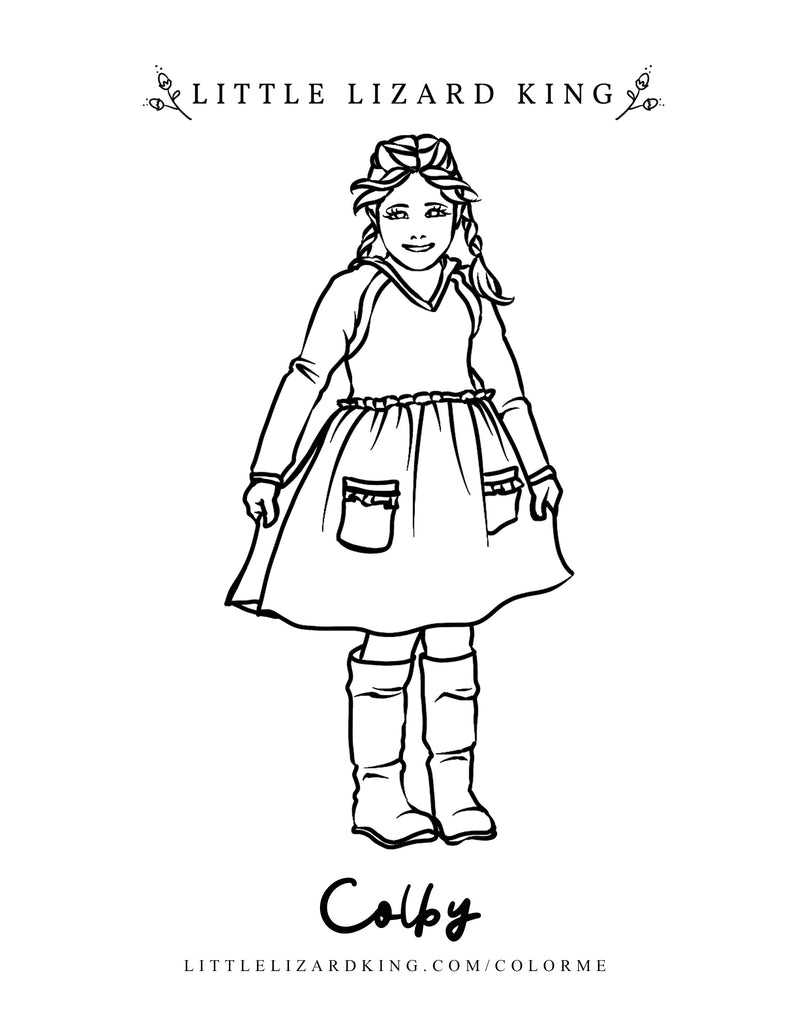 Colby Coloring Page – Little Lizard King
