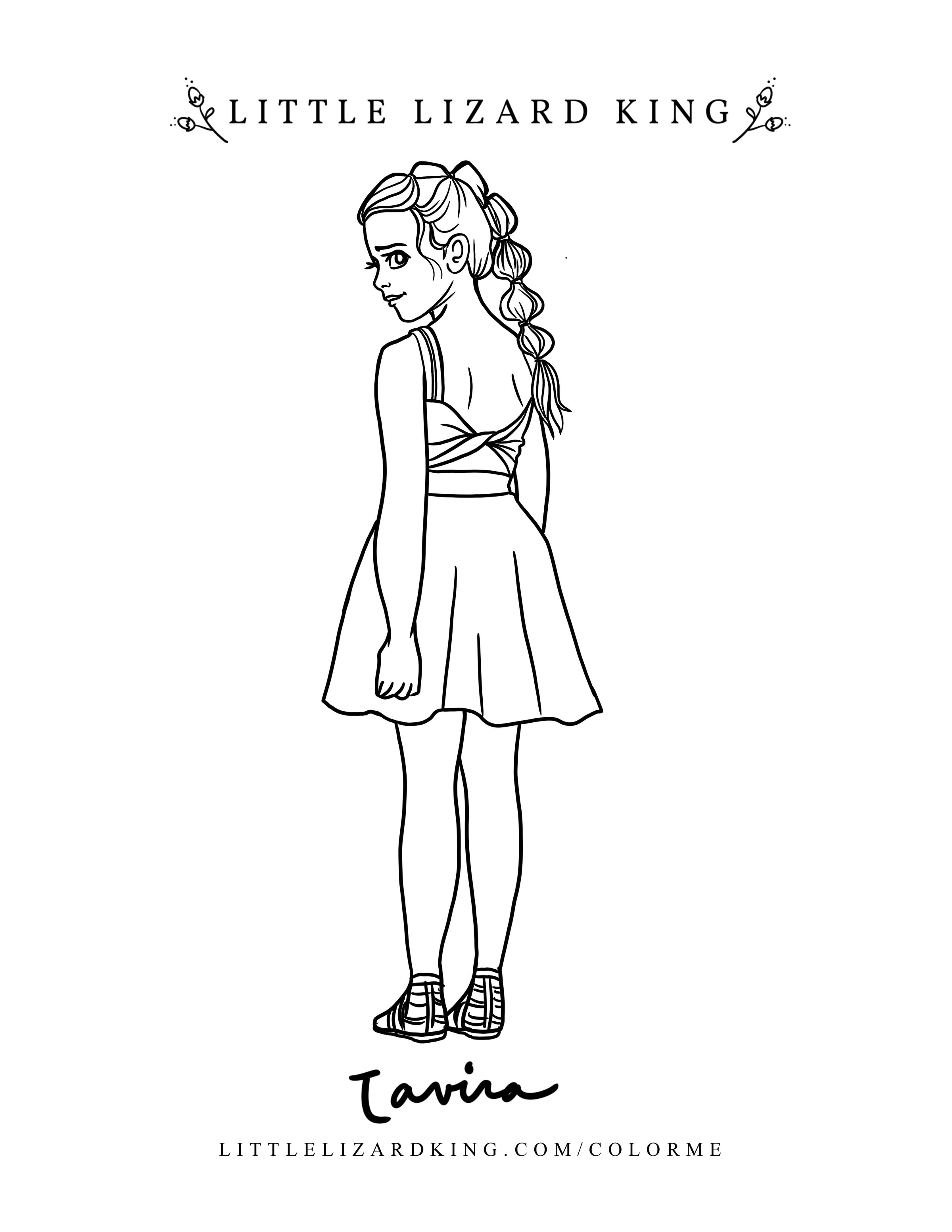 Tavira Coloring Page – Little Lizard King