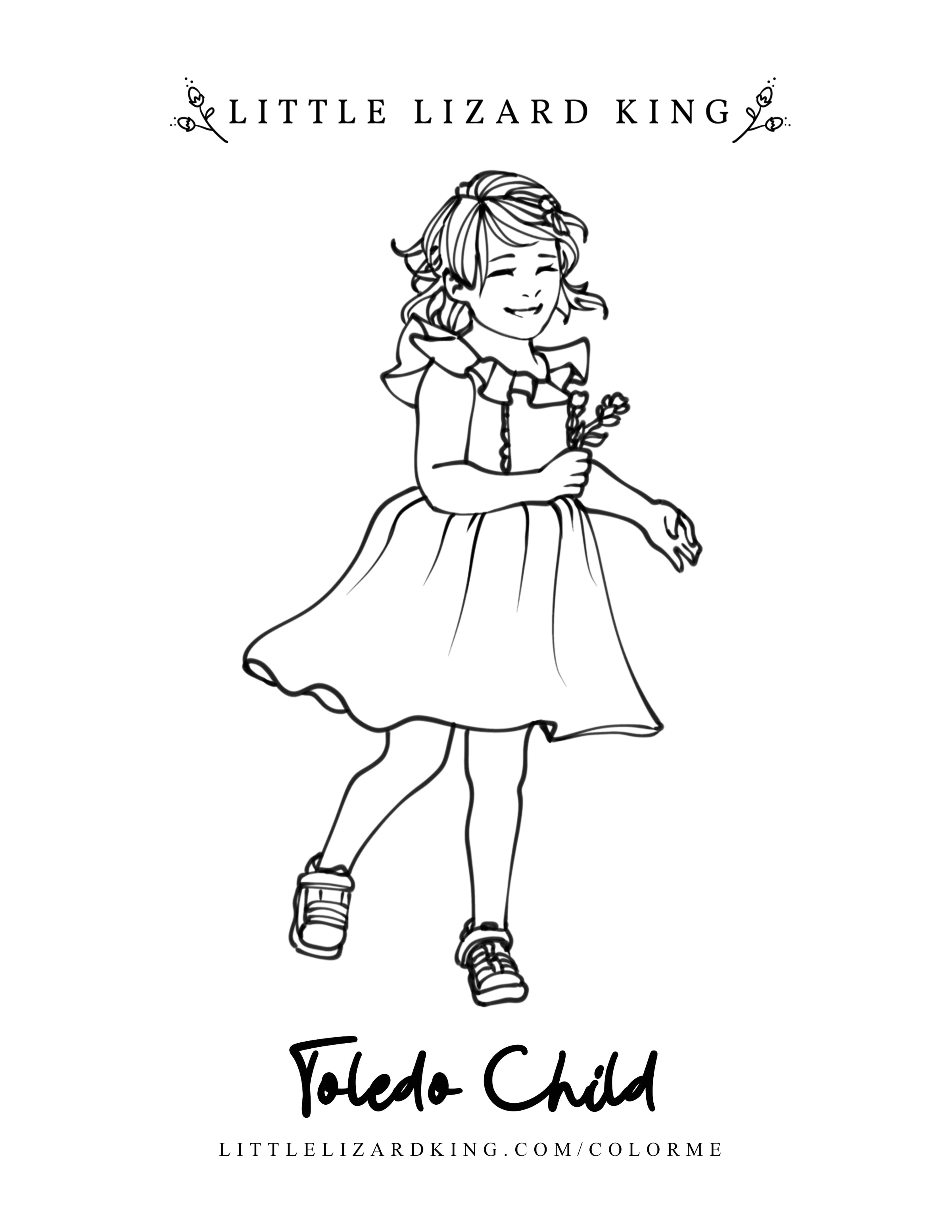 Toledo Coloring Page – Little Lizard King