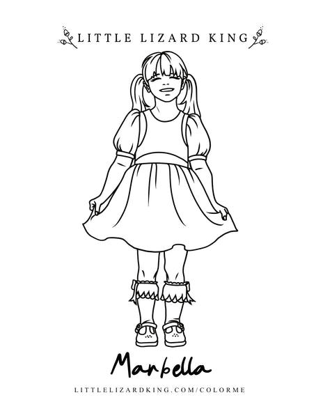Marbella Coloring Page – Little Lizard King