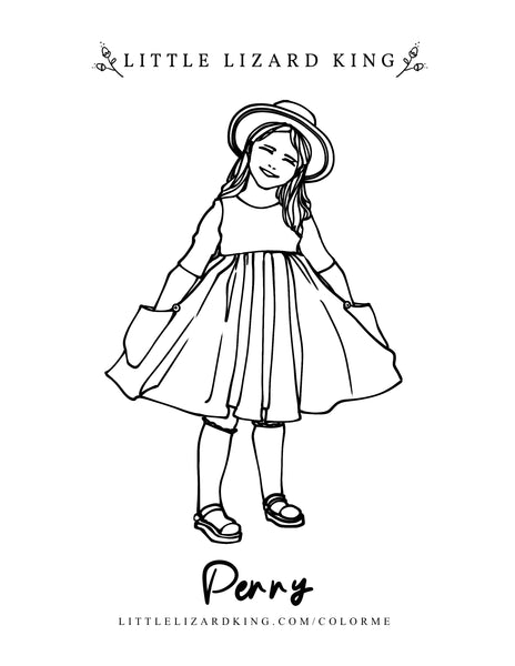Perry Coloring Page – Little Lizard King