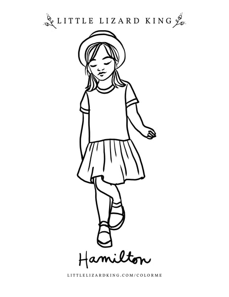 Hamilton Coloring Page – Little Lizard King