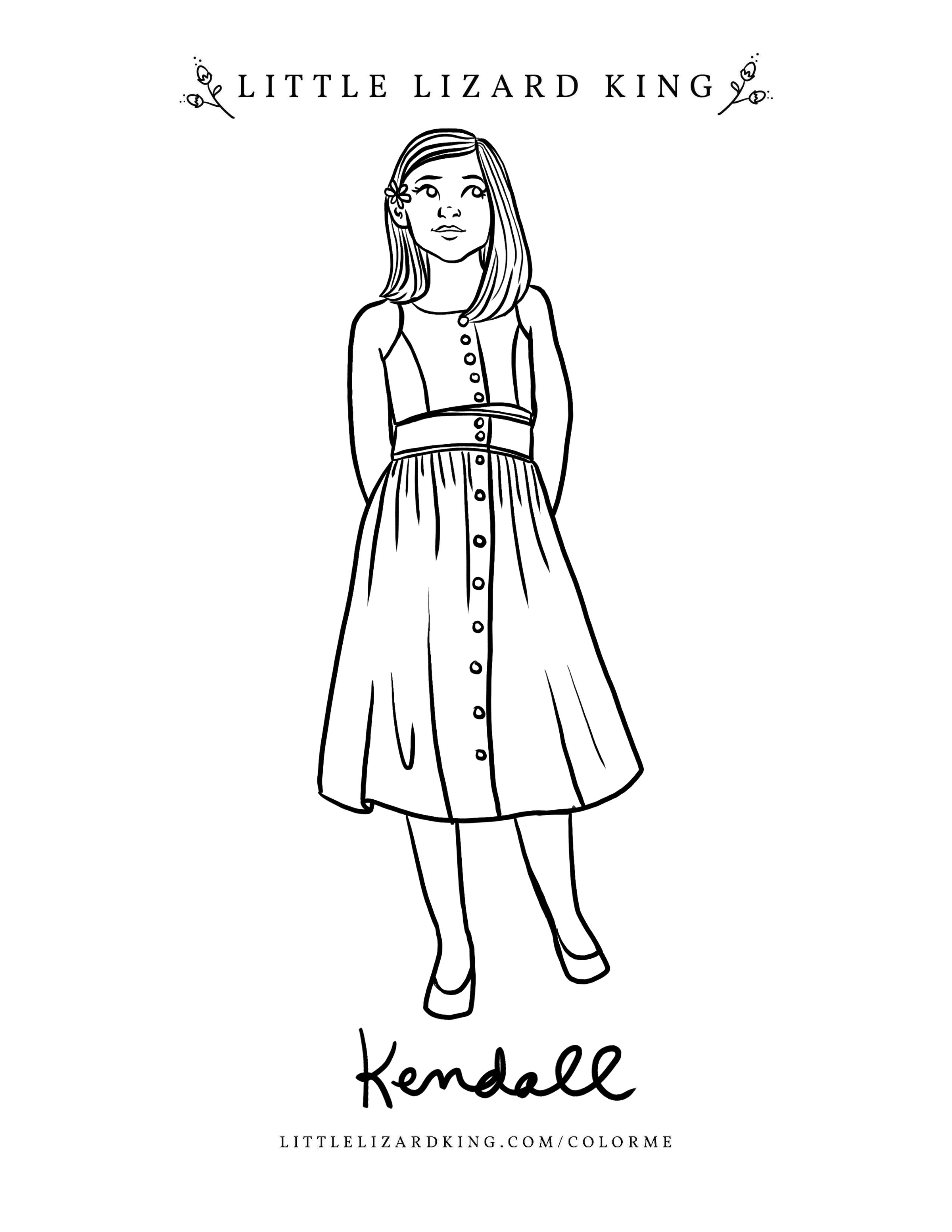 Kendall Coloring Page – Little Lizard King