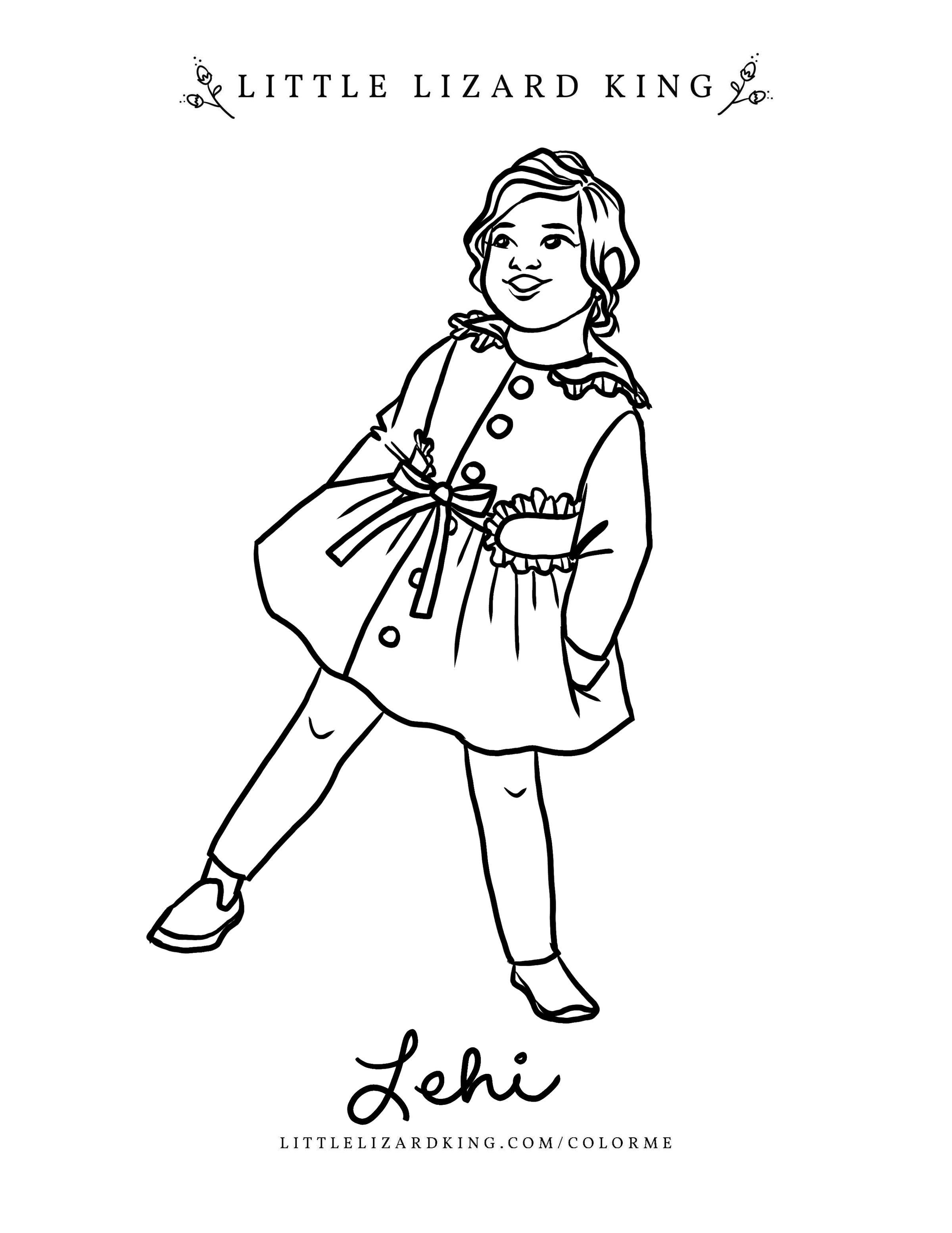 Lehi Coloring Page – Little Lizard King