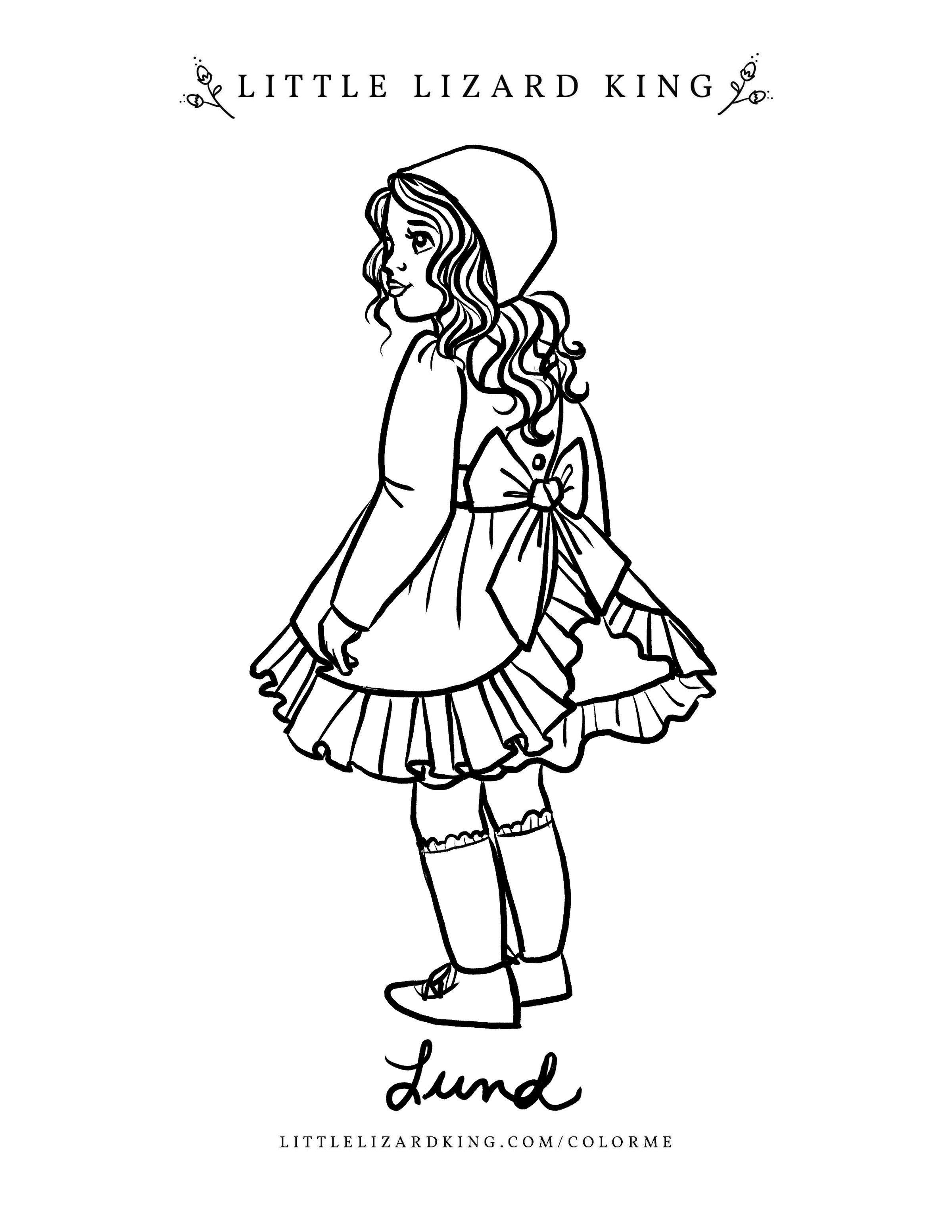 Lund Coloring page – Little Lizard King