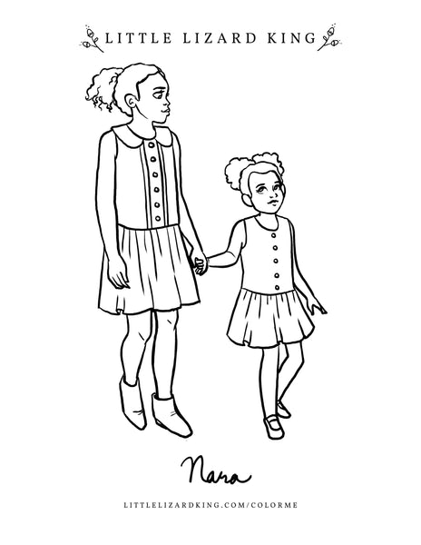 Nara Coloring Page – Little Lizard King