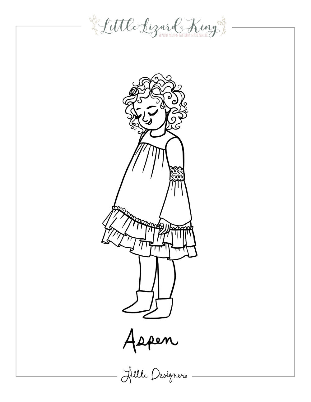 Aspen Coloring Page – Little Lizard King