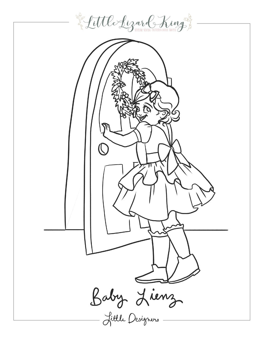 Lienz Baby Coloring Page – Little Lizard King