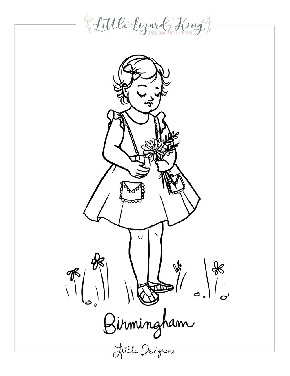Birmingham Coloring Page – Little Lizard King