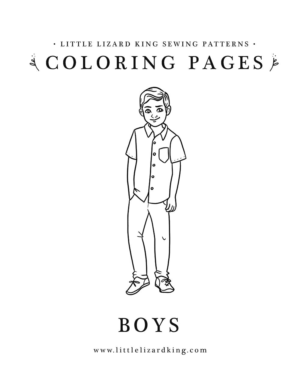 Boys Coloring Book – Little Lizard King