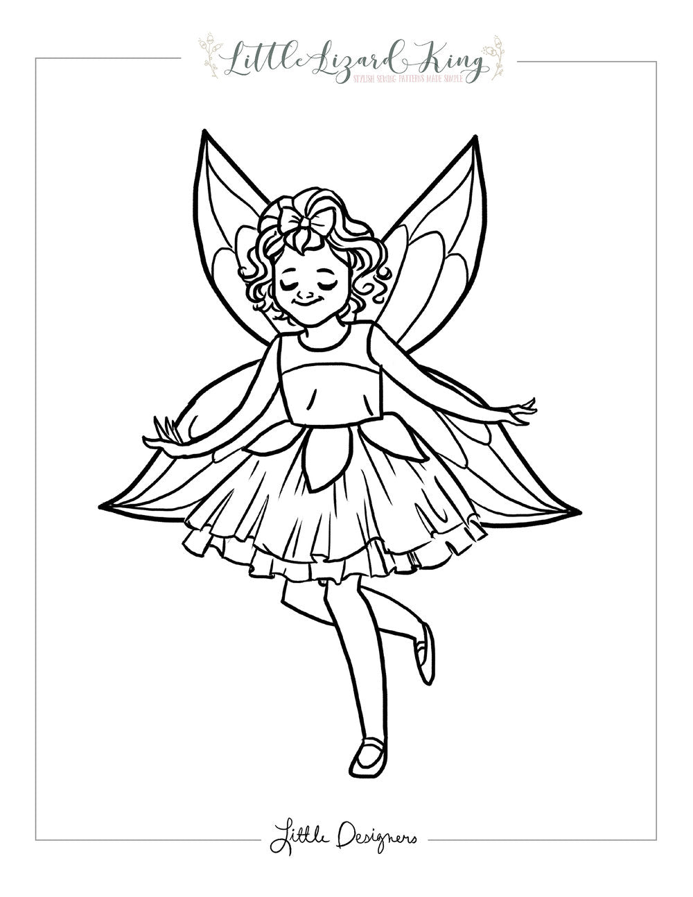 Fairytale Magic Tinker Bell Coloring Page – Little Lizard King