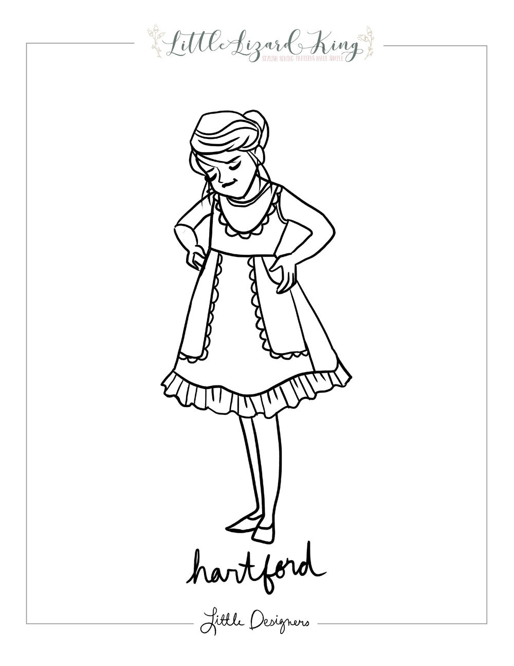 Hartford Coloring Page – Little Lizard King