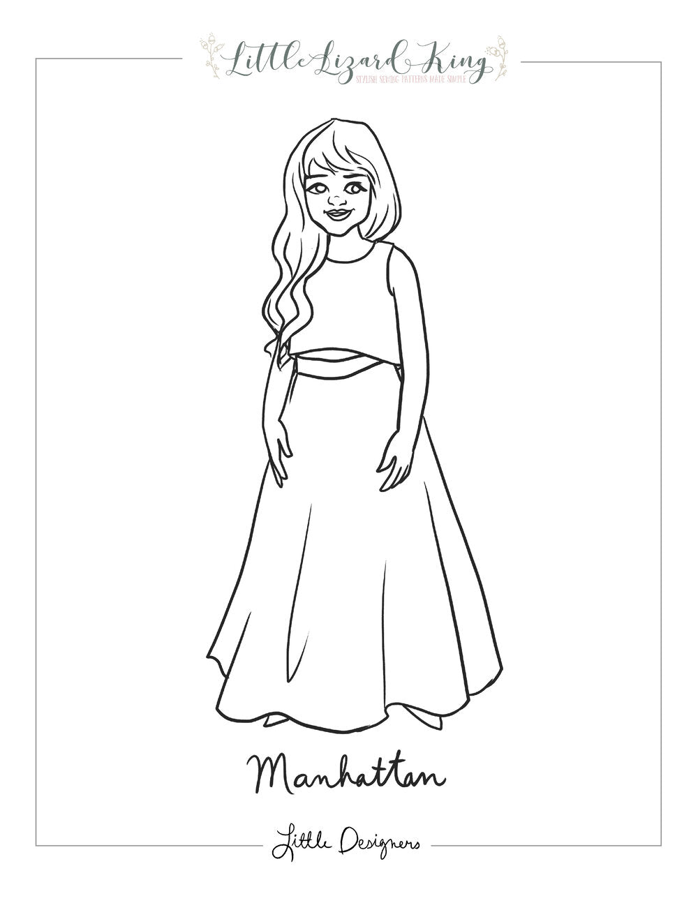 Manhattan Coloring Page – Little Lizard King