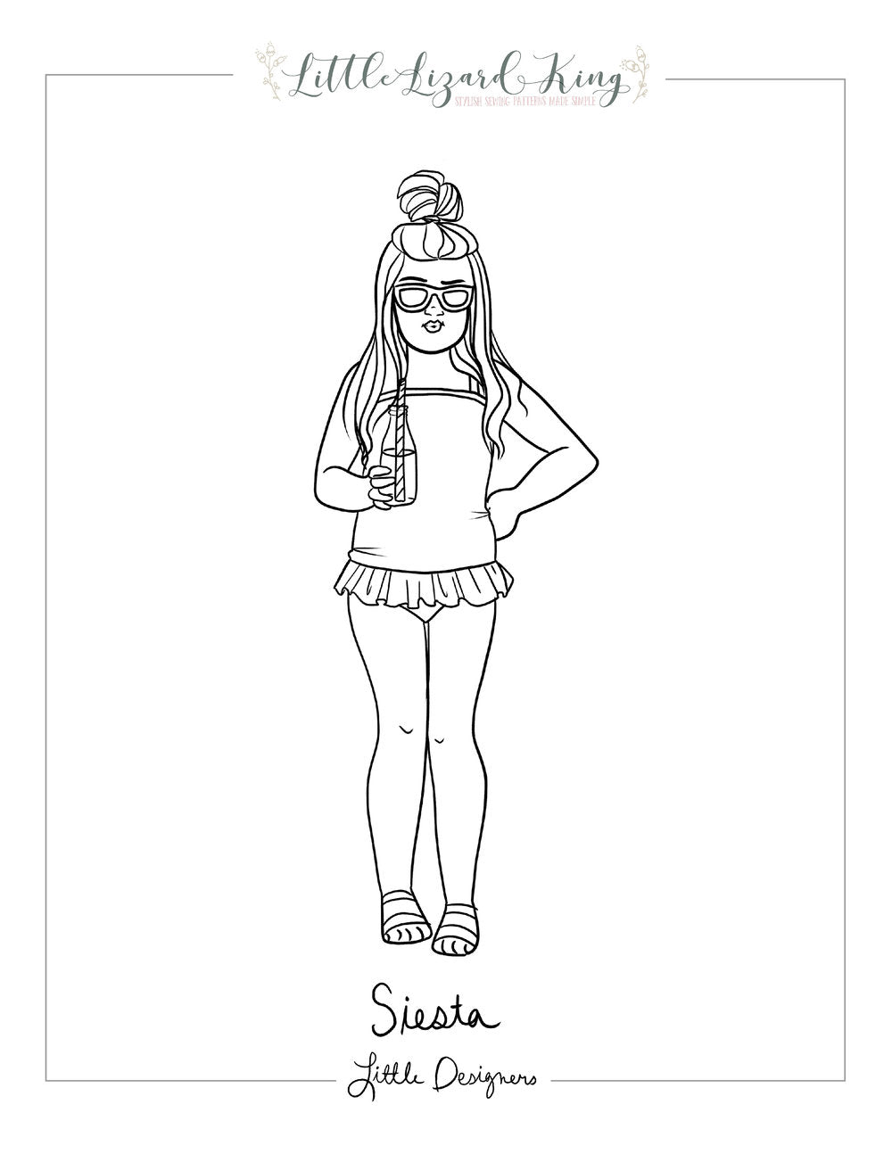 Siesta Coloring page – Little Lizard King