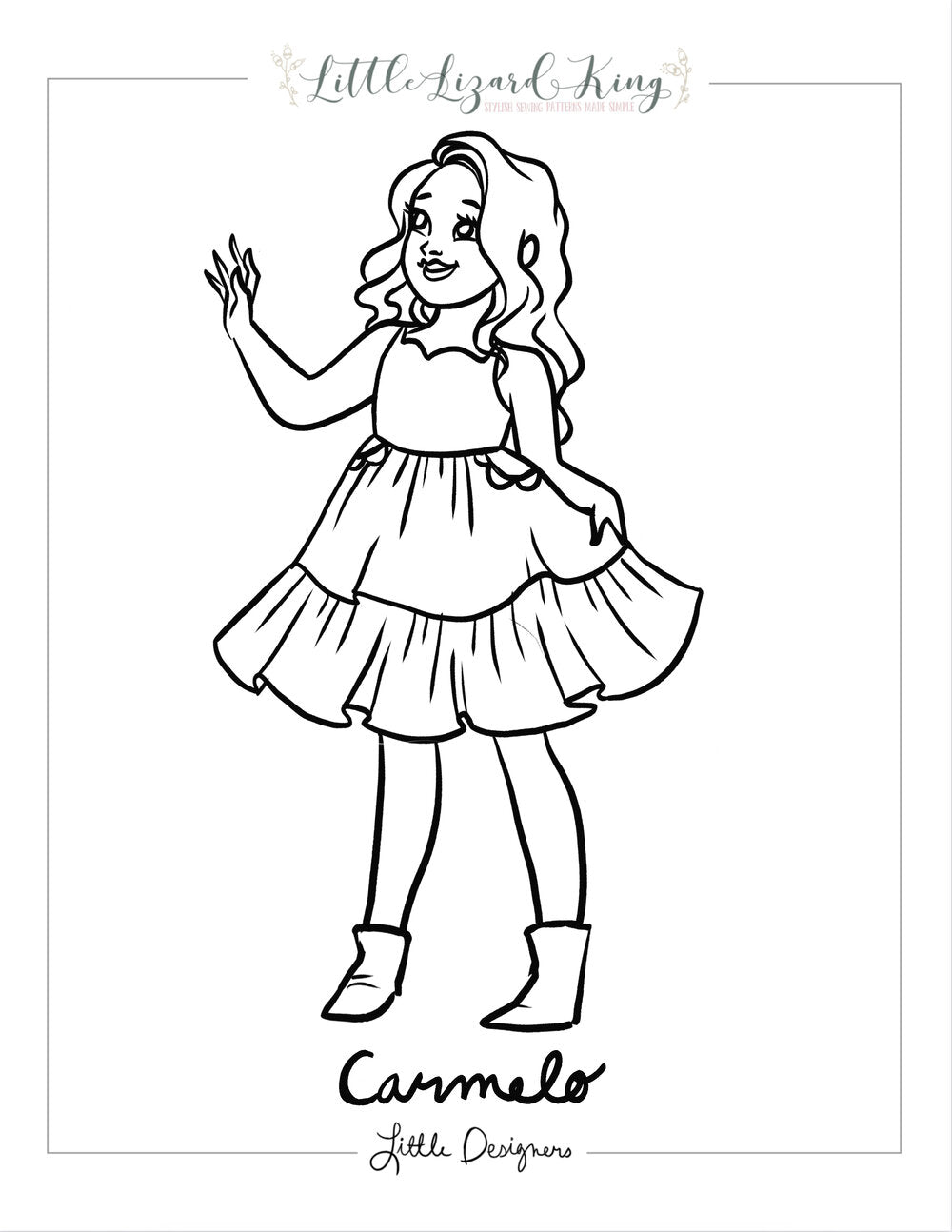 Carmelo Coloring Page – Little Lizard King