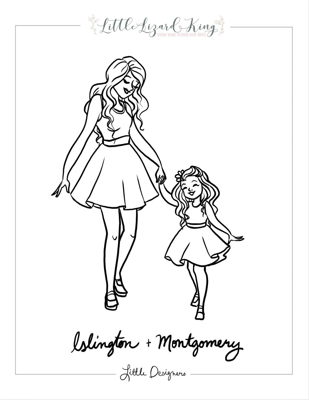 Islington and Montgomery Coloring Page – Little Lizard King